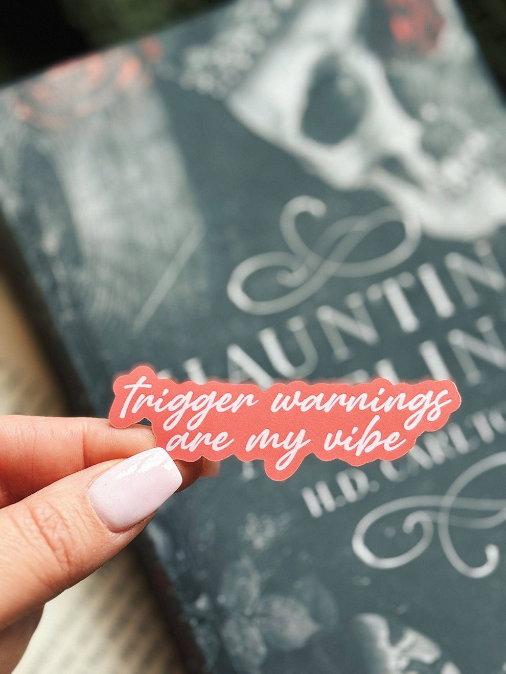 Trigger Warnings Book Sticker – Pages & Peonies